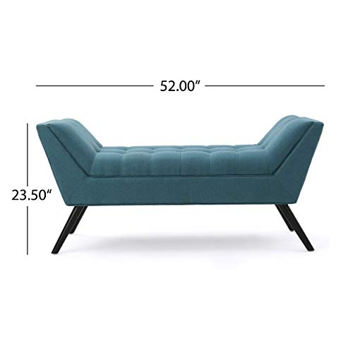 Christopher Knight Home Demi Fabric Bench, Dark Teal