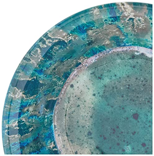 Certified International Radiance Teal Melamine 7.5" All Purpose Bowl, Set of 6, 300 milliliters