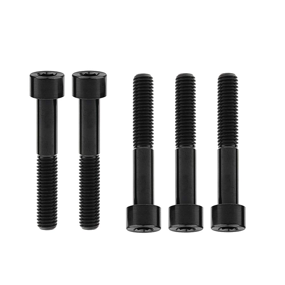 Yaruijia Titanium Bolt DIN912 M8x15 20 25 30 35 40 45 50 60 70mm Square Head Hex Socket Screws Pitch 1.25mm Pack of 5 (M8x40mm, Black)