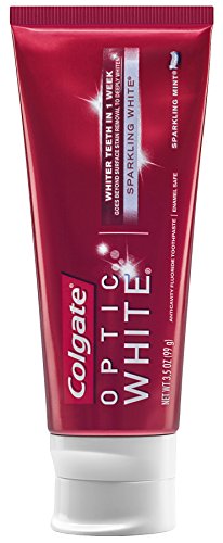 Colgate Optic White Whitening Toothpaste, Sparkling White - 3.5 ounce