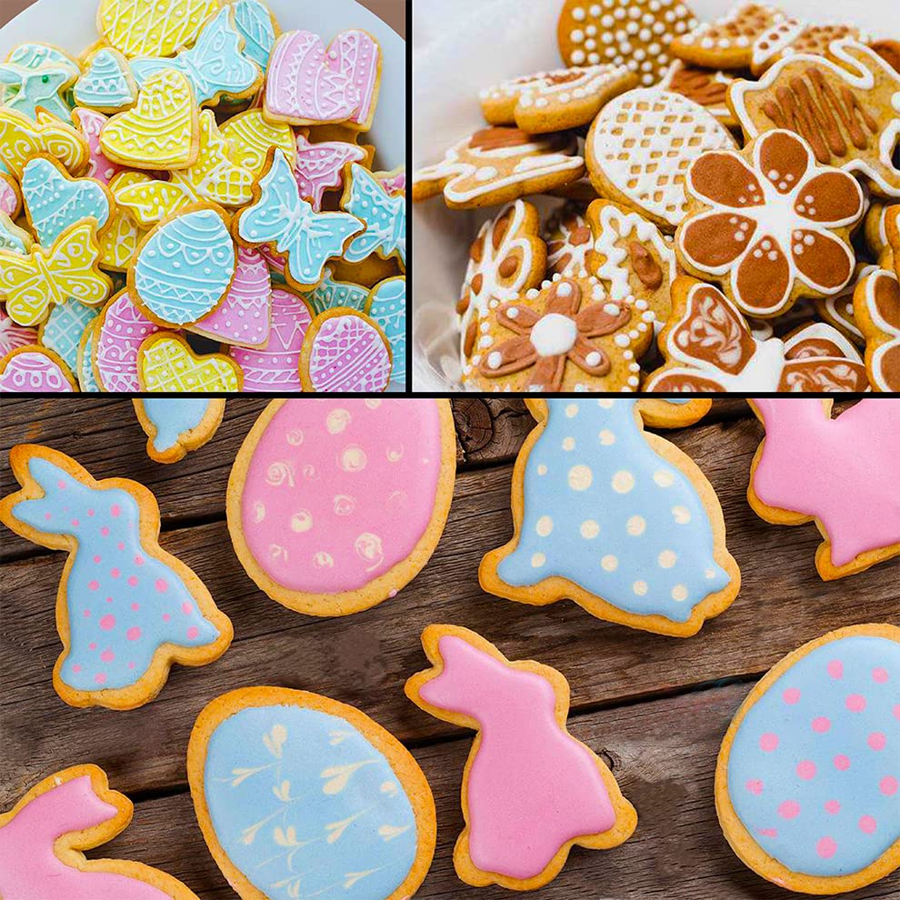 32Pcs Stainless Steel Cookie Cutter Set - Easter Cookie Cutter Set & Mini Cookie Cutters Set (8Pcs + 24Pcs)