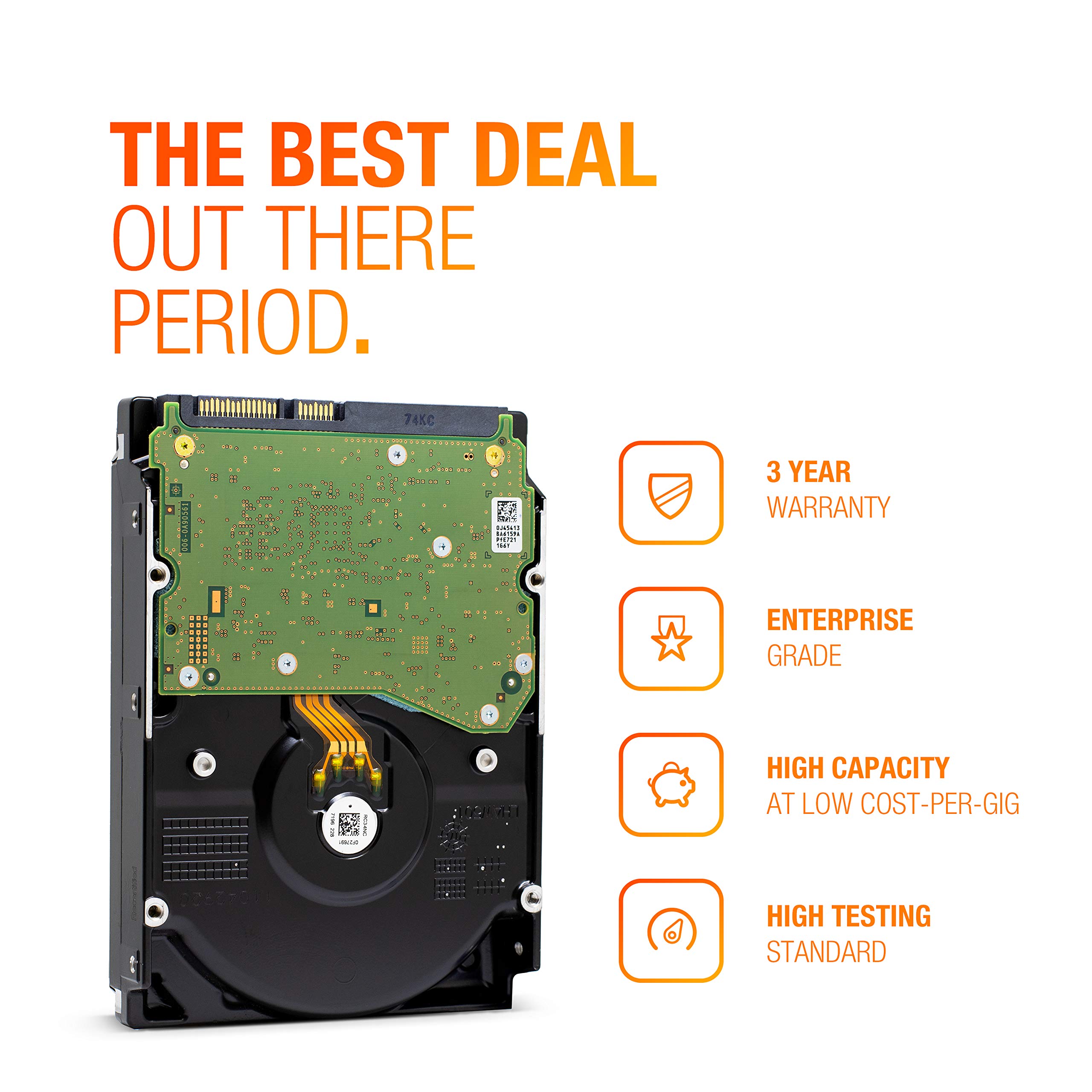 HGST Ultrastar He10 | HUH721010ALE600 | 0F27452 | 512e | 10TB SATA 6.0Gb/s 7200 RPM 256MB Cache 3.5-inch | Enterprise Hard Drive HDD (Renewed)