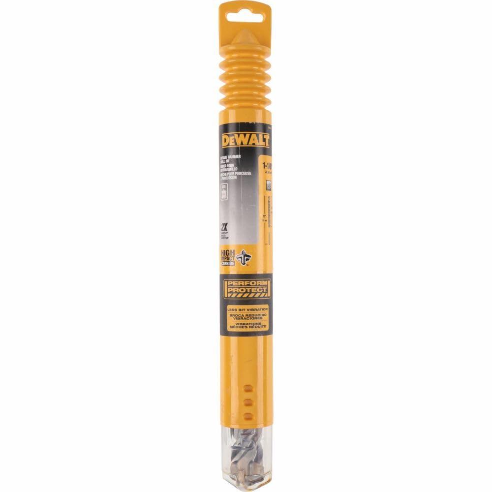 DEWALT SDS Max Bit for Rotary Hammer, 1-1/8-Inch x 10-Inch x 15-Inch, 4-Cutter (DW5821)