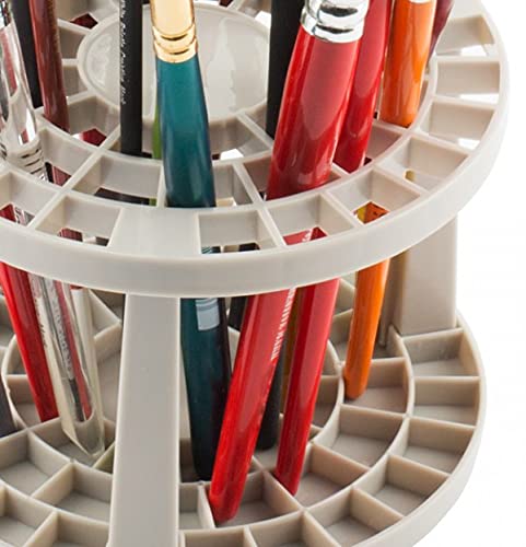 Creative Mark Brush Crate Brush Storage Holder - Brush Crate for Painting, Artists, Drying, & More! - Beige