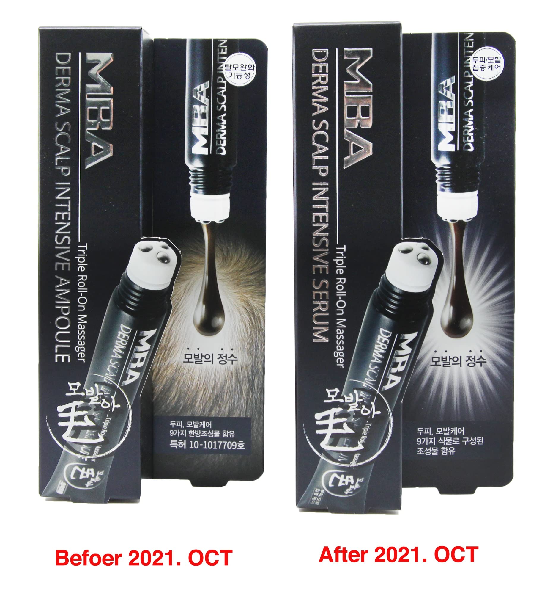 DAYCELL] MBA MoBalA Derma Scalp Intensive Ampoule Triple Roll-On Massager for Hair Loss, 20ml