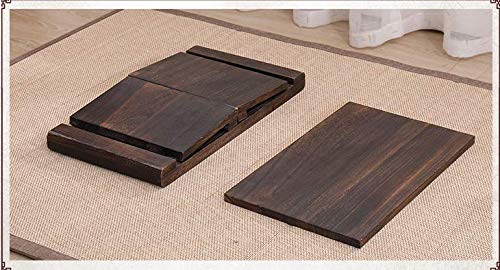 CHABUDAI Japanese Antique Tea Table Folding Legs Asian Floor Low Tea Table Wood (Middle: 68x35x28cm, ONE)