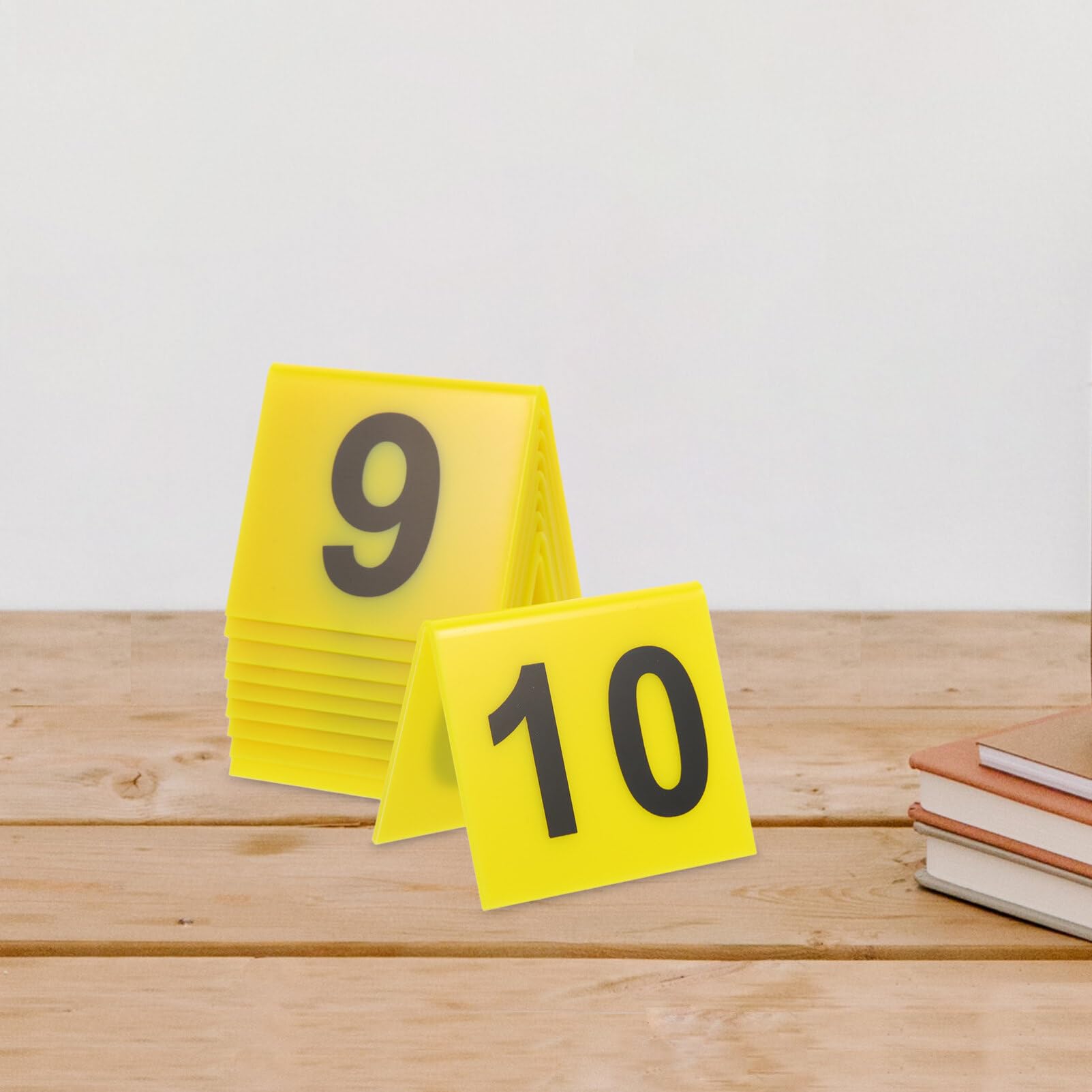 Hemoton 10pcs Evidence Markers Crime Scene Marker Tents 1-10 Table Number Tents for Halloween Party Decorations Yellow