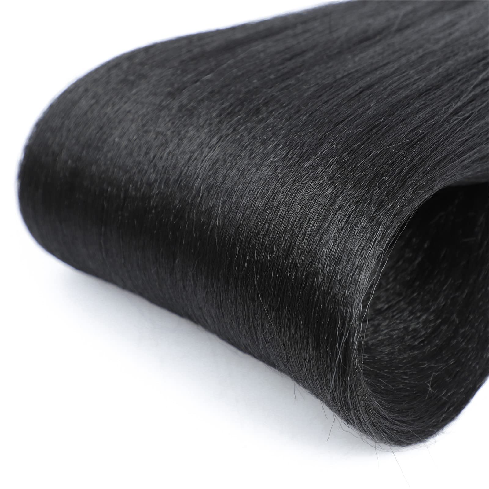 RUN SHUI Pre-stretched Braiding Hair, Synthetic Fiber Braid Hair Extensions, Ombre Braiding Hair Pre stretched, Crochet Twist Braid (24''-8packs, 1b)…