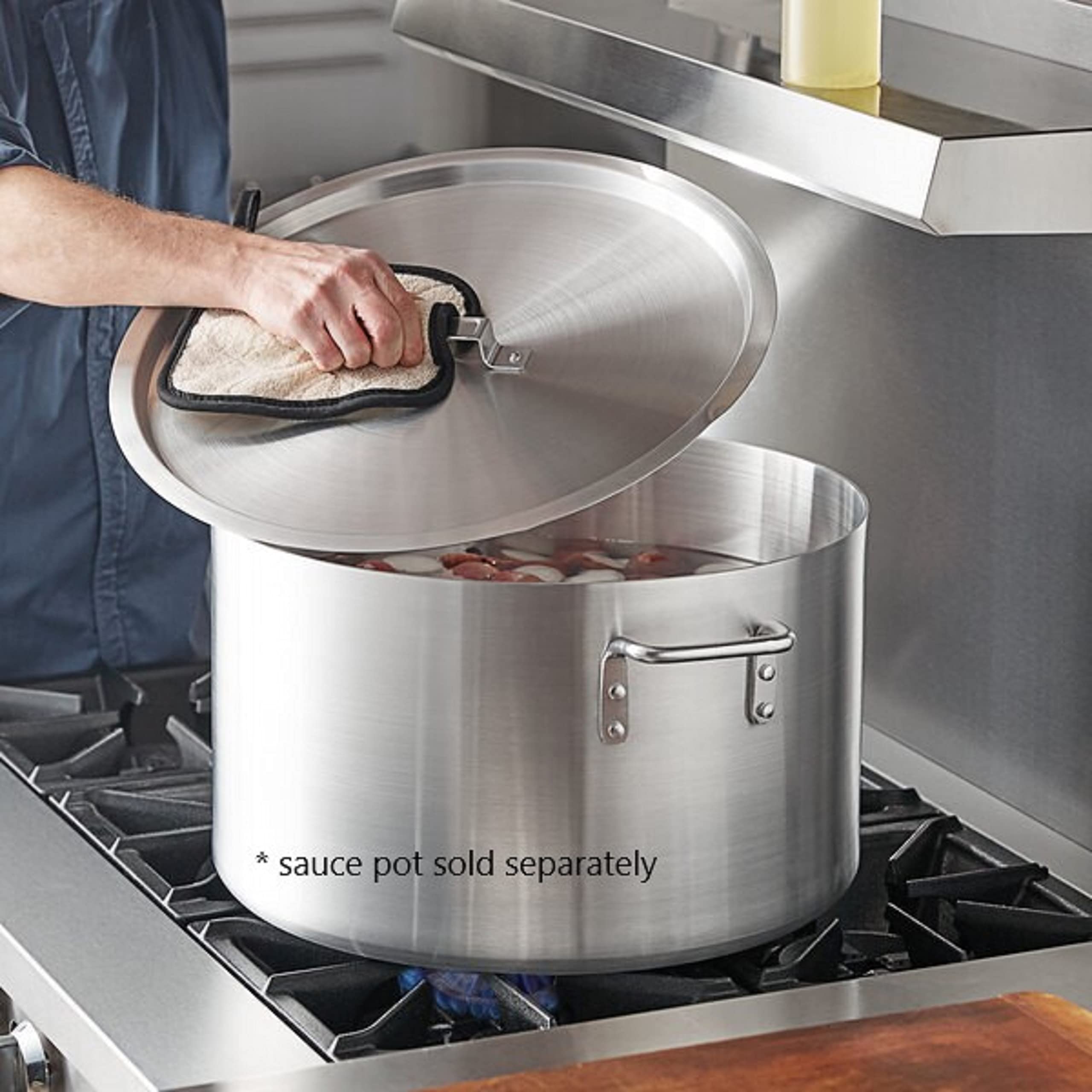 TrueCraftware- 40 Quart Aluminum Sauce Pot Lid 18-3/4" Diameter x 5/8" Thicknessā Cooking Sauce Pot Lid Multipurpose Sauce pot Cover Simmering Pot Lid Cookware for Home Kitchen or Restaurant