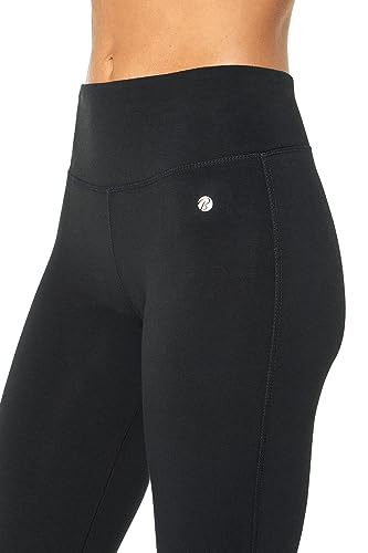 Bally Total Fitness Women's Standard Tummy Control Long Pant 34", Black, Large