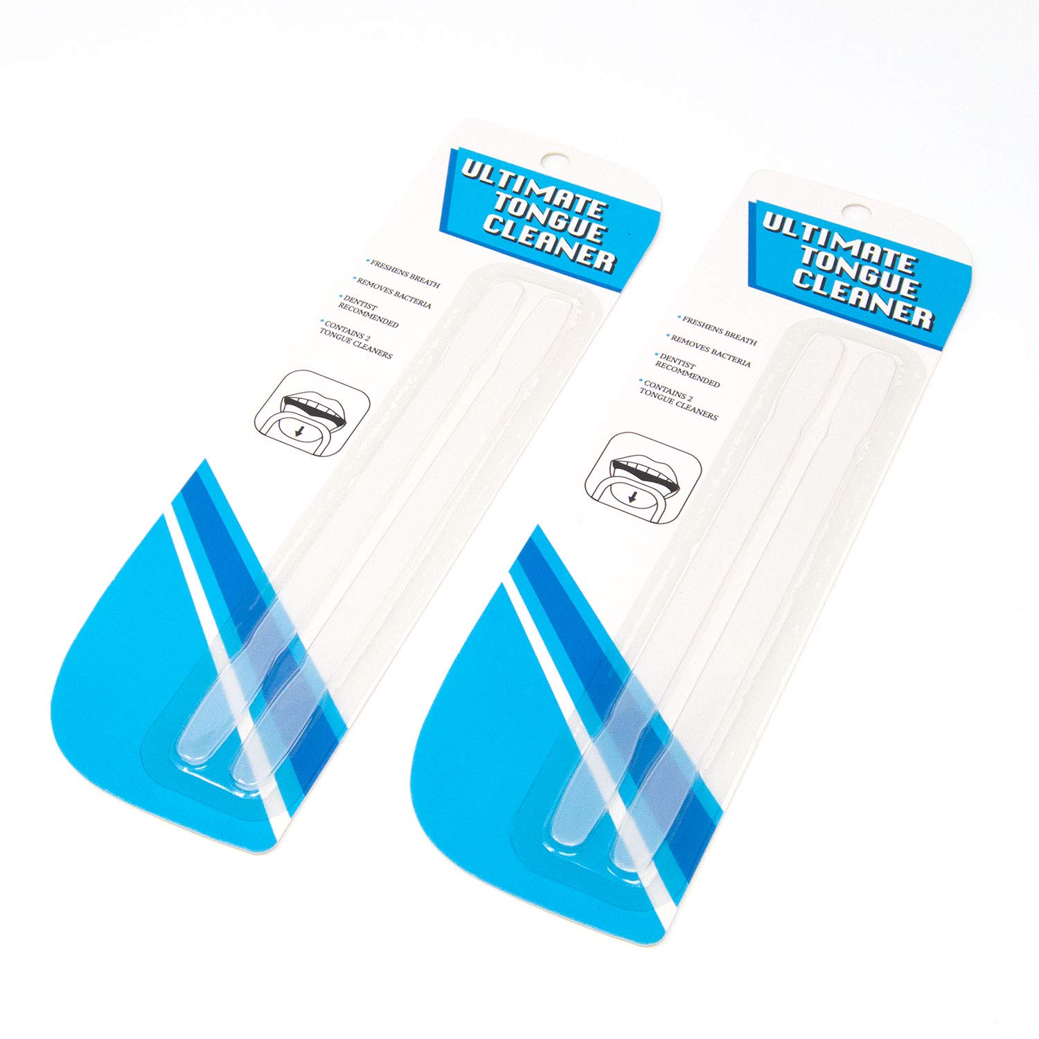 Ultimate Tongue Cleaner | 4 Pack Plastic Tongue Scraper | Gentle and Effective Cleaning | Fight Bad Breath and Plaque