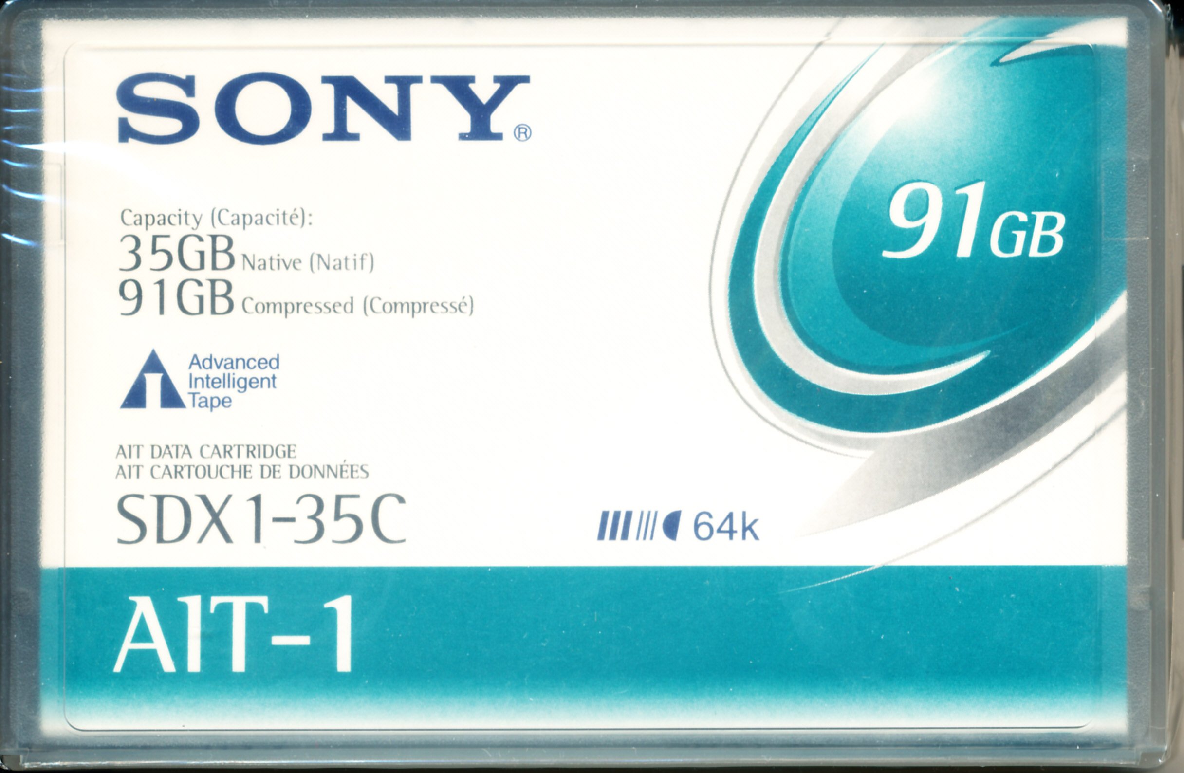 Sony SDX135C 35/91 GB AIT-1 8MM 230M Tape Cartridge