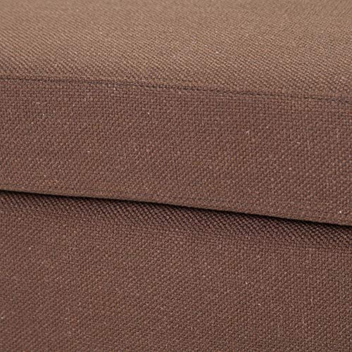 Christopher Knight Home Rosella Fabric Ottoman, Chocolate