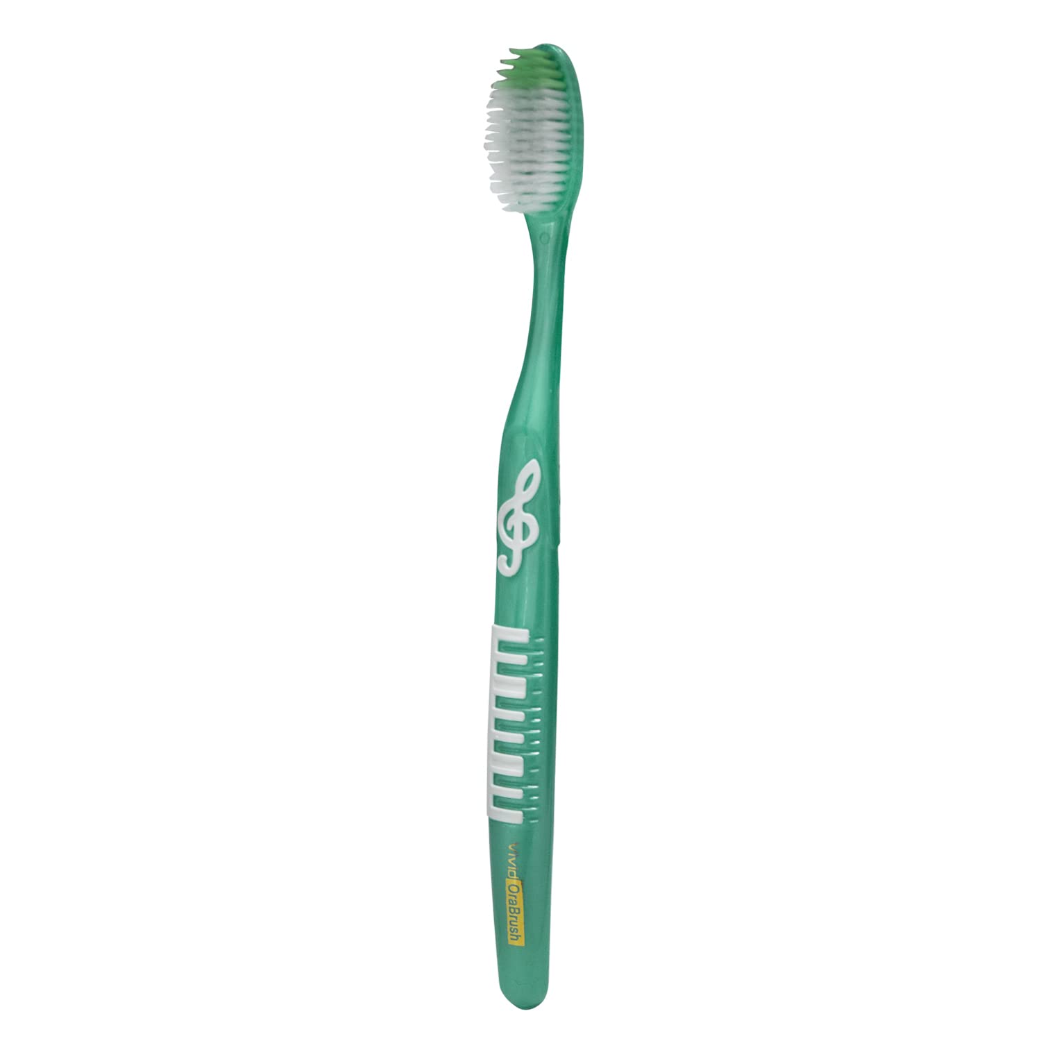 Vivid OraBrush Premium Quality Nylon Filament Toothbrushes – Softer, Rubber Bristles – Built-In Tongue Cleaner – Pack of 12 (SensiKleen)