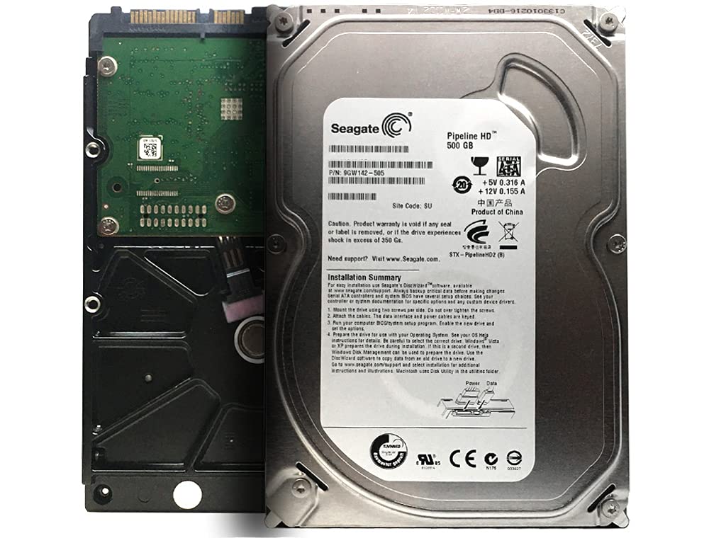 Seagate Pipeline HD 500GB 5900RPM 8MB Cache SATA 3.0Gb/s 3.5in Internal Hard Drive - ST3500312CS (for Surveillance System, CCTV DVR) - 3 Year Warranty (Renewed)