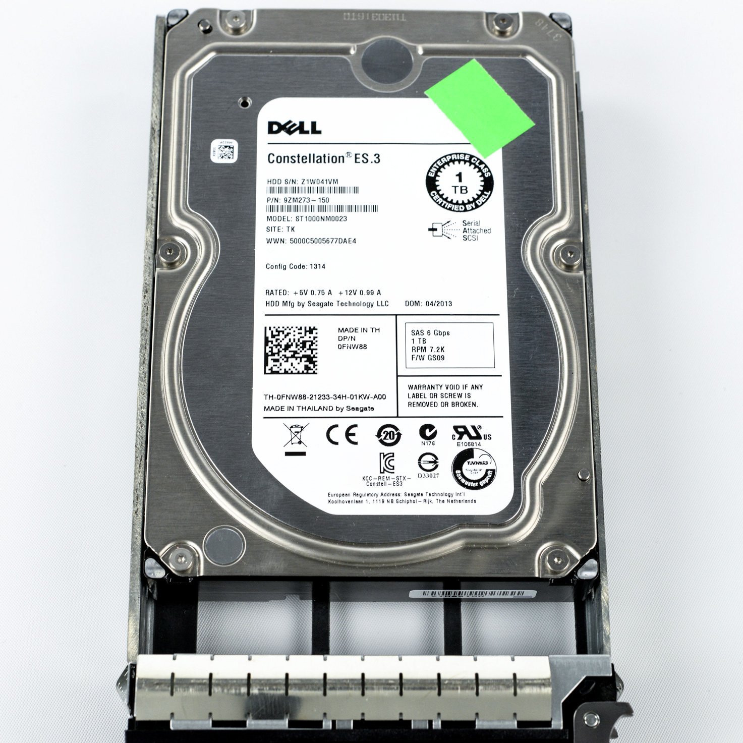 Dell 1TB 7.2K 3.5" NL SAS 6Gbs HDD (FNW88)