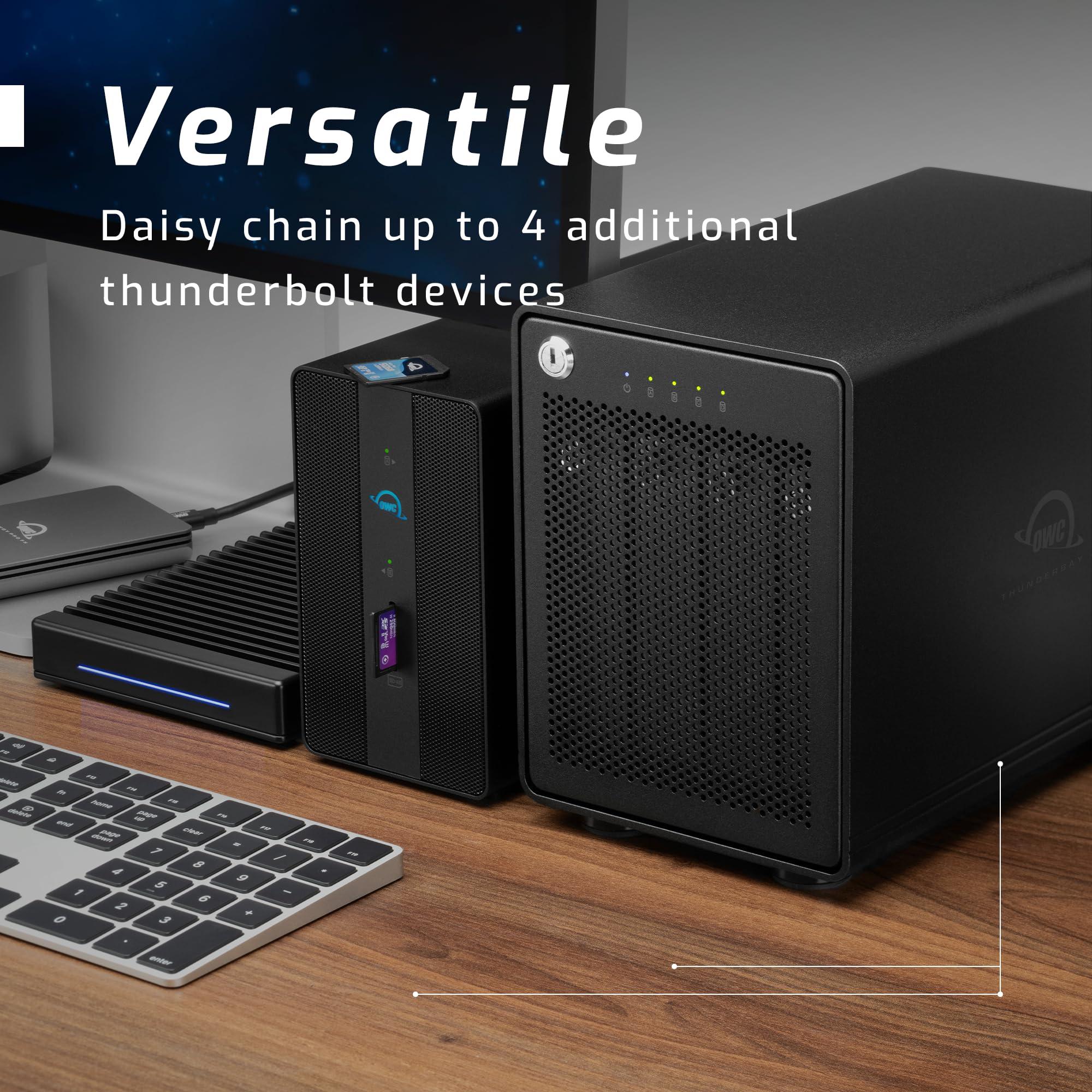 OWC ThunderBay 4 RAID 5 with Dual Thunderbolt 3 Ports (0GB RAID), Includes SoftRAID XT