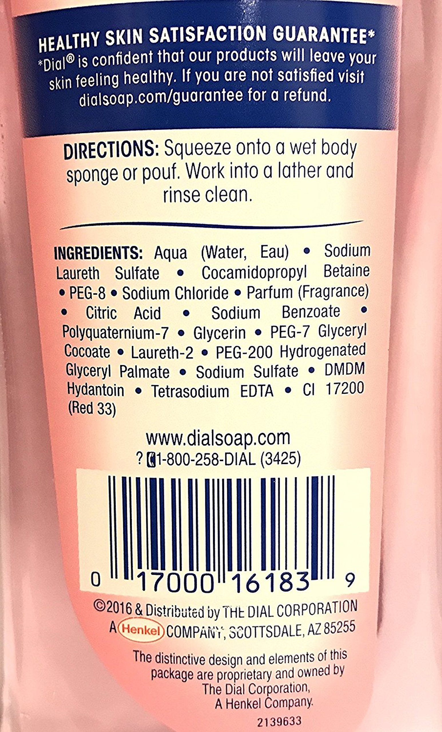 Dial Hydrating Body Wash - Hibiscus Water - Net Wt. 16 FL OZ (473 mL) Per Bottle - Pack of 2 Bottles