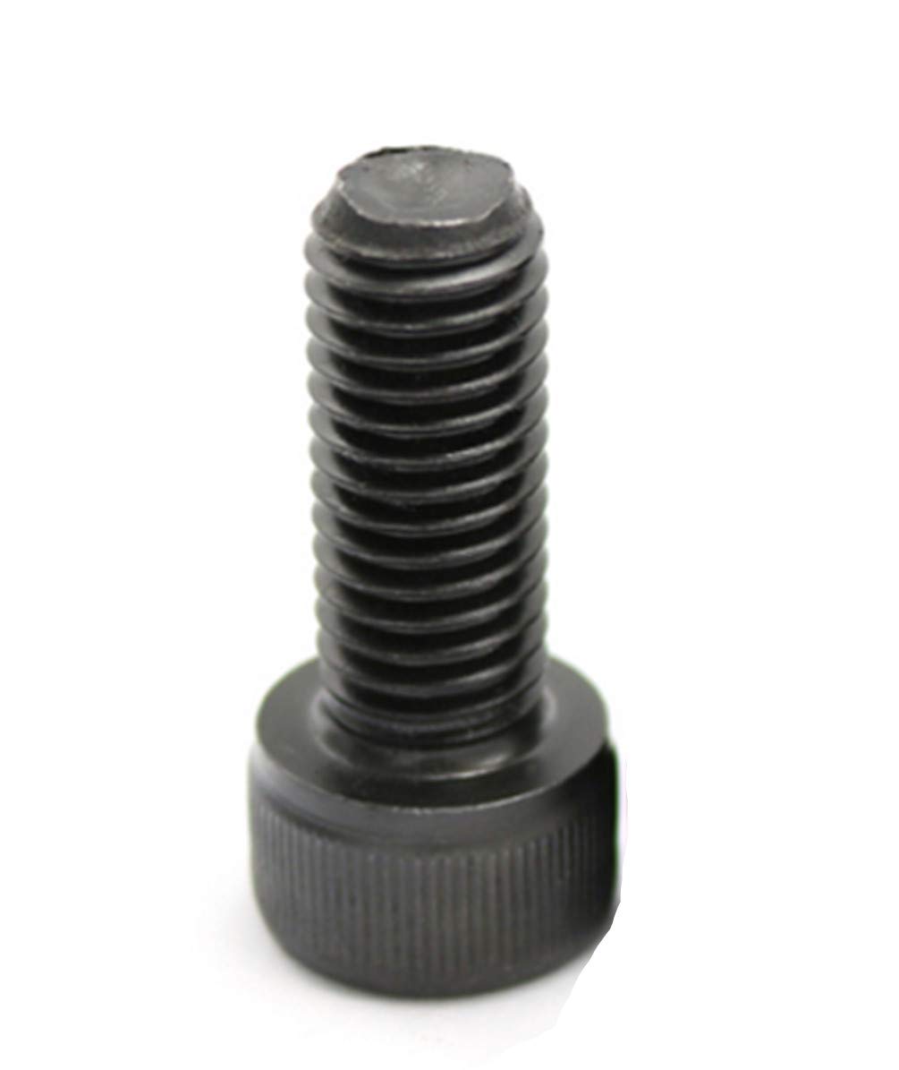 M2.5 x 10mm Black Hex Socket Head Cap Screws 12.9 Grade Alloy Steel Full Thread Bolts 100pcs