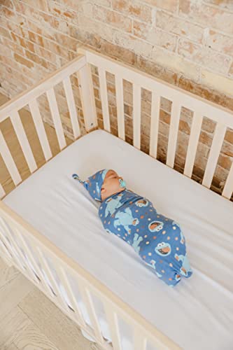 Copper Pearl Large Premium Knit Baby Swaddle Receiving Blanket Cookie Monster