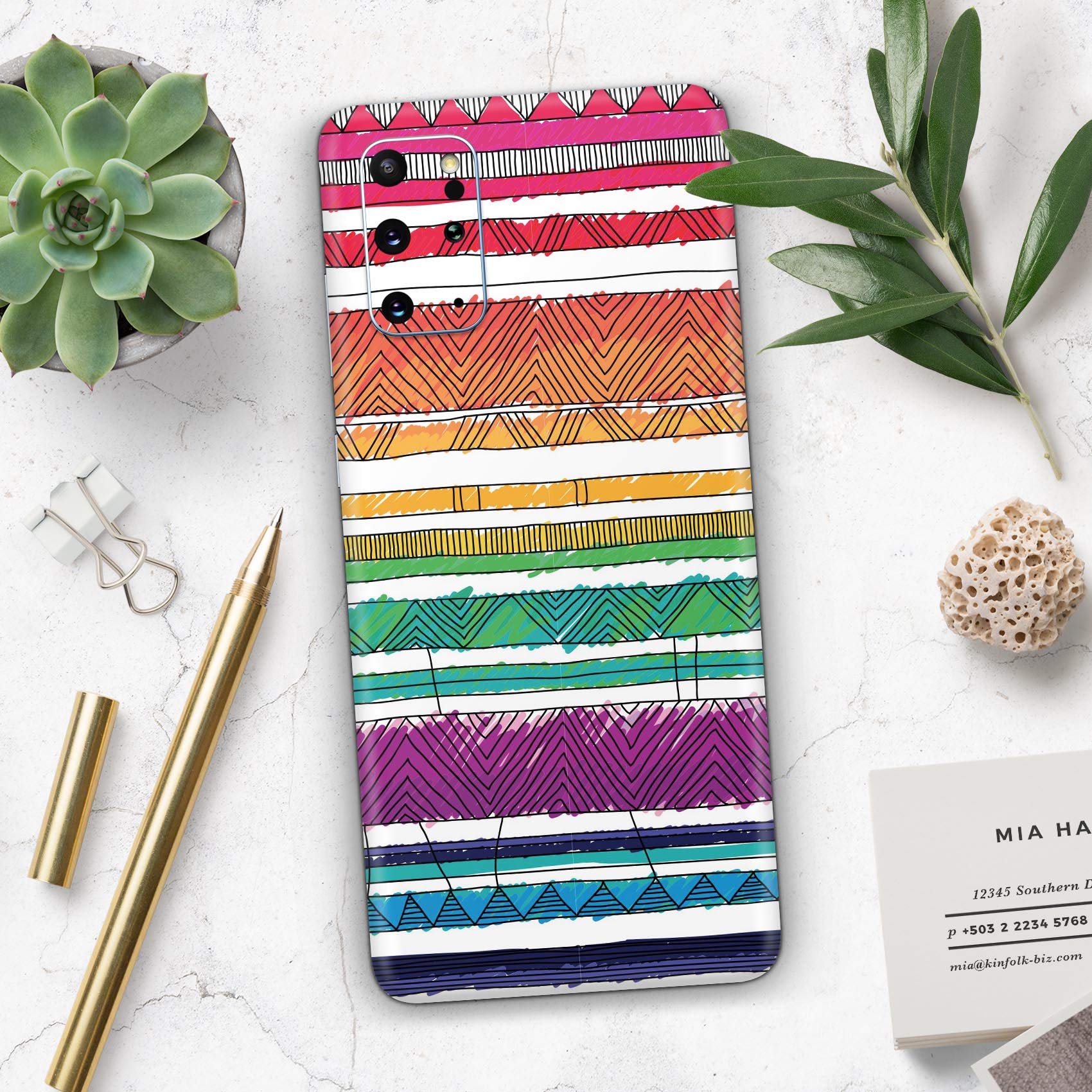 DesignSkinz Crayon Colored Doodle Patterns Protective Vinyl Decal Wrap Skin Cover Compatible with The Samsung Galaxy S20 (Screen Trim & Back Glass Skin)