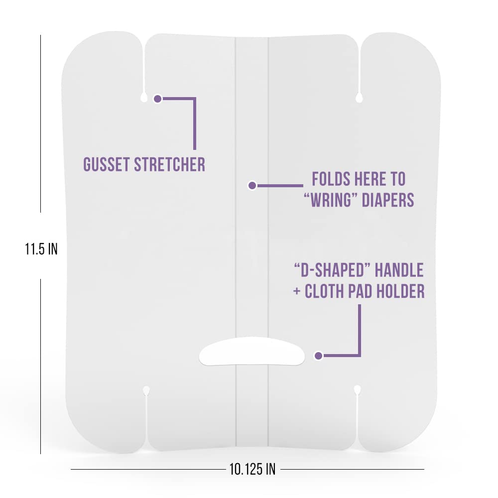 Diaper Dawgs Cloth Diaper Sprayer Splatter Shield with Gusset Stretcher + Laundry Mitts | Perfect for Rinsing Cloth Diapers and More! | Small, Ergonomic Design Prevents Splattering