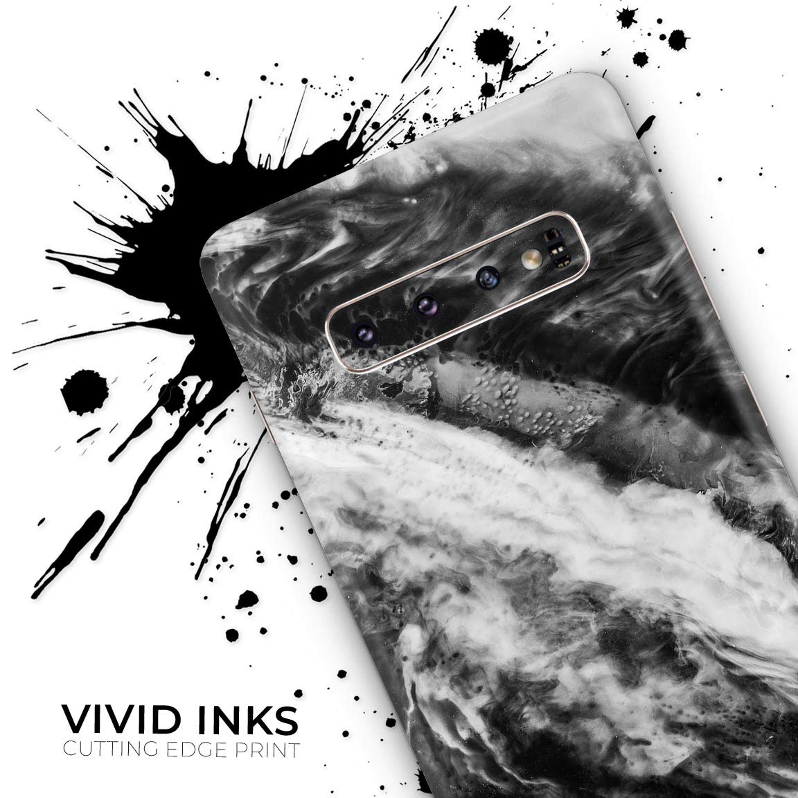 DesignSkinz Liquid Abstract Paint V58 Protective Vinyl Decal Wrap Skin Cover Compatible with The Samsung Galaxy S20 (Screen Trim & Back Glass Skin)