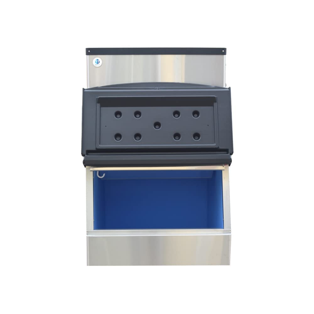 Westlake Commercial Ice Maker Machine Stainless Steel Full Cube NSF Certificated 500 lbs/24H Ice with 375lbs Storage Ice Maker Machine Capacity-Ideal for Coffee Shops, Hotels, Bars, Restaurants