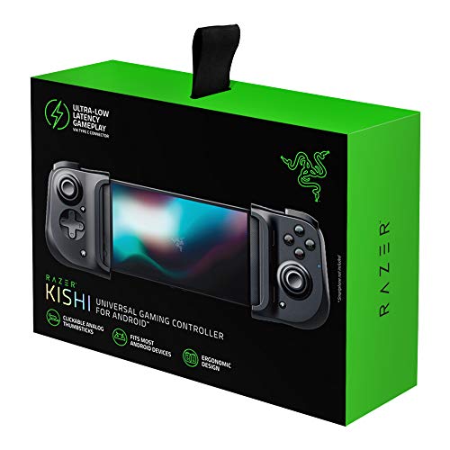 Razer Kishi for Android - Smartphone Gaming Controller (USB-C Connection, Ergonomic Design, Individual Fit for Mobile Phones, Analog Stick, Ultra Low Latency) Black
