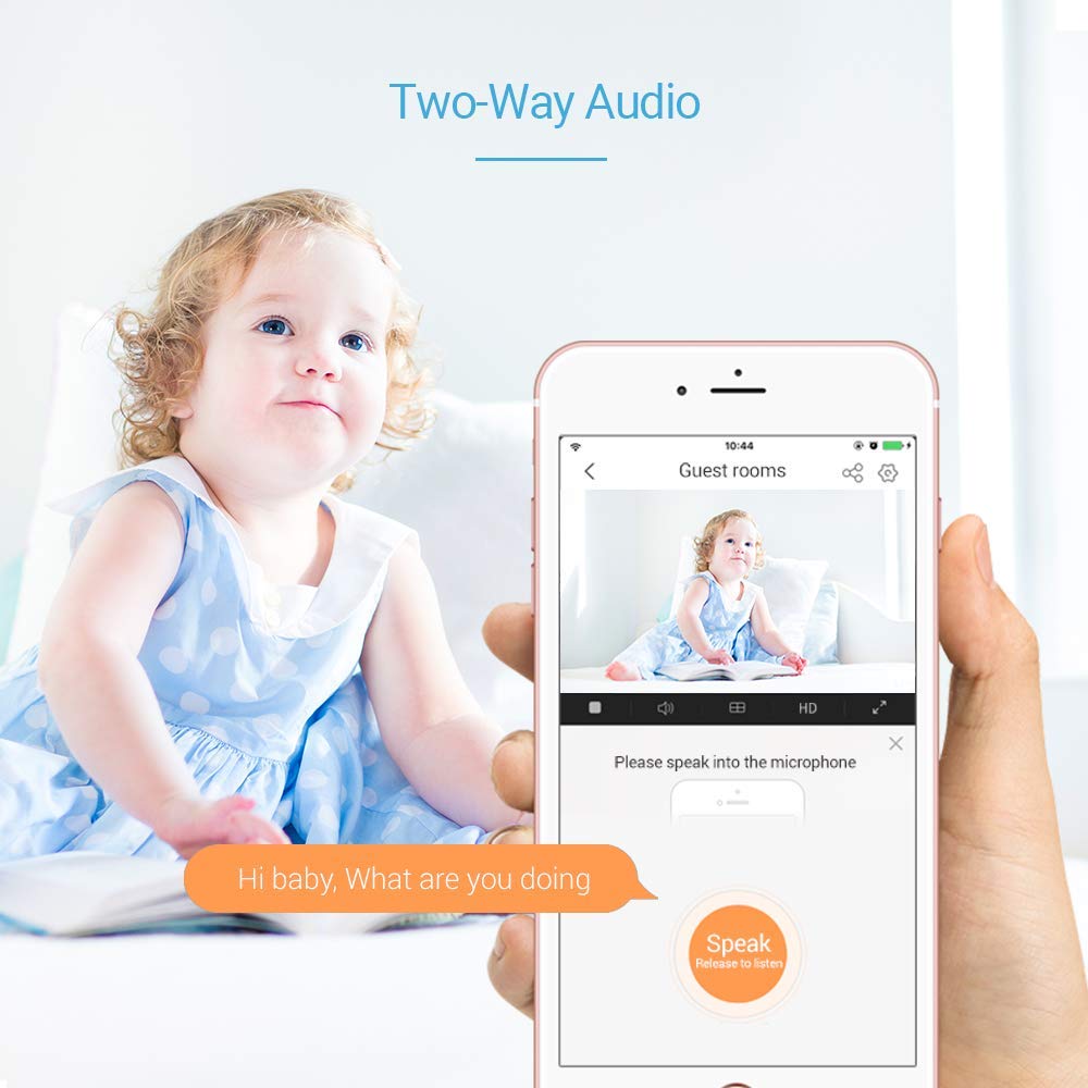 EZVIZ Security Camera 1080P, IP Dome Pan/Tilt Surveillance, Night Vision, Auto Motion Tracking, Pet Baby Monitor, Two Way Audio, Compatible with Alexa and Google(CTQ6C-WH)