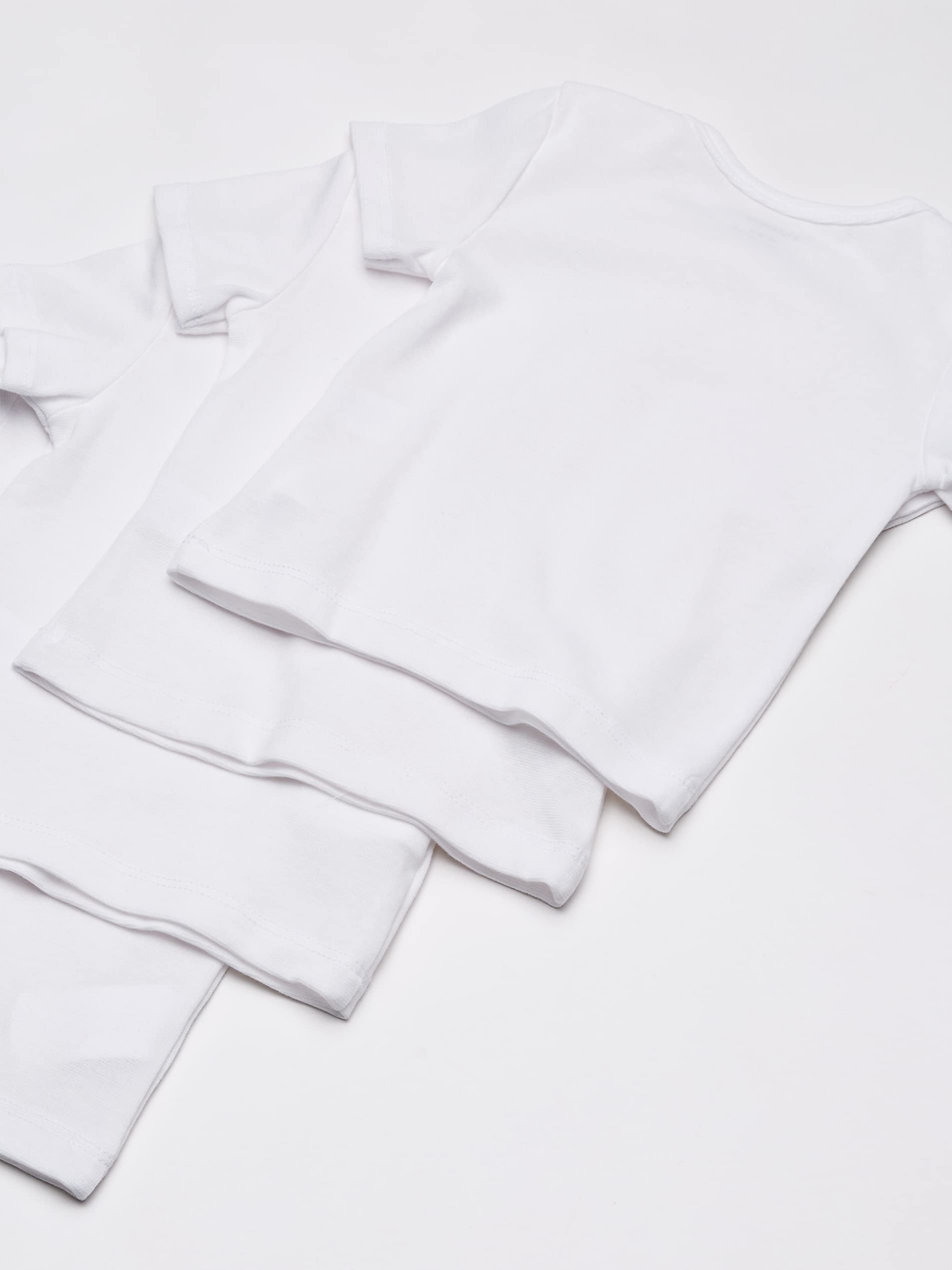 Hanes Baby T, Flexy Soft Stretch Shirt, Expandable Shoulder, 4-Pack, Diamond White, 18-24 Months