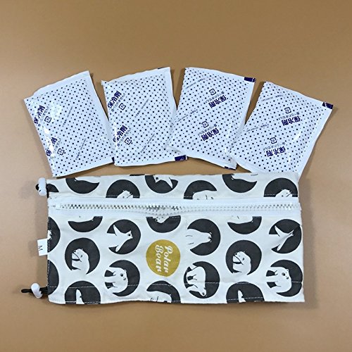 Dog Cooling Bandana, Stock Show Pet Dog Adjustable Ice Chill Out Collar Scarf with 4 Ice Packs for Summer (White Bear)