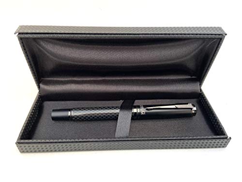 Carbon Fiber Roller Pen Matte Black - Black Ink, Smooth Writing, Executive for Business and Professionals, Cool Pen and Classy Gift for Men or Women. Gift Box Included: Shoptotum Shadow Moon