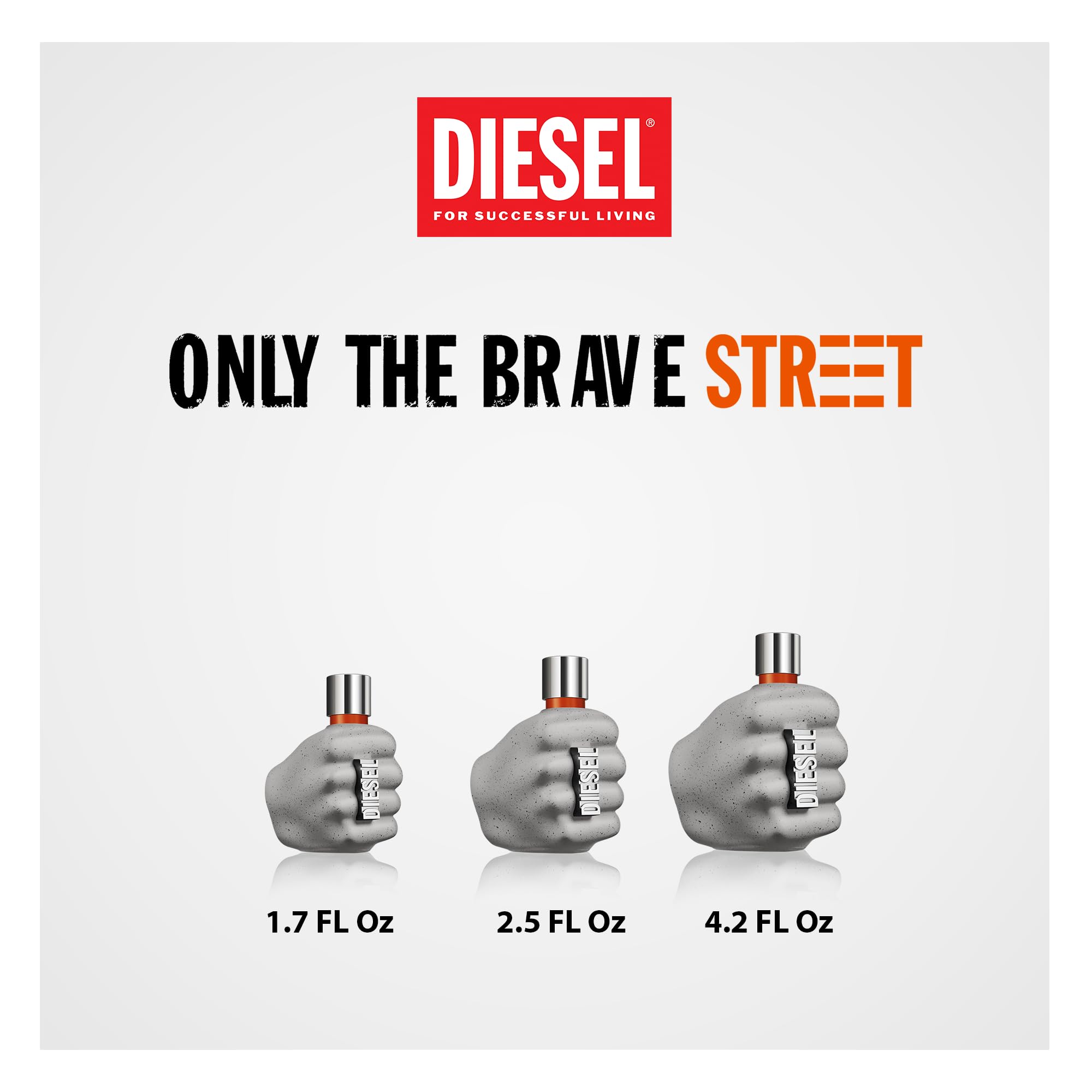 Diesel Only the Brave Street Eau de Toilette Spray Cologne for Men, 1.7 Fl. Oz.