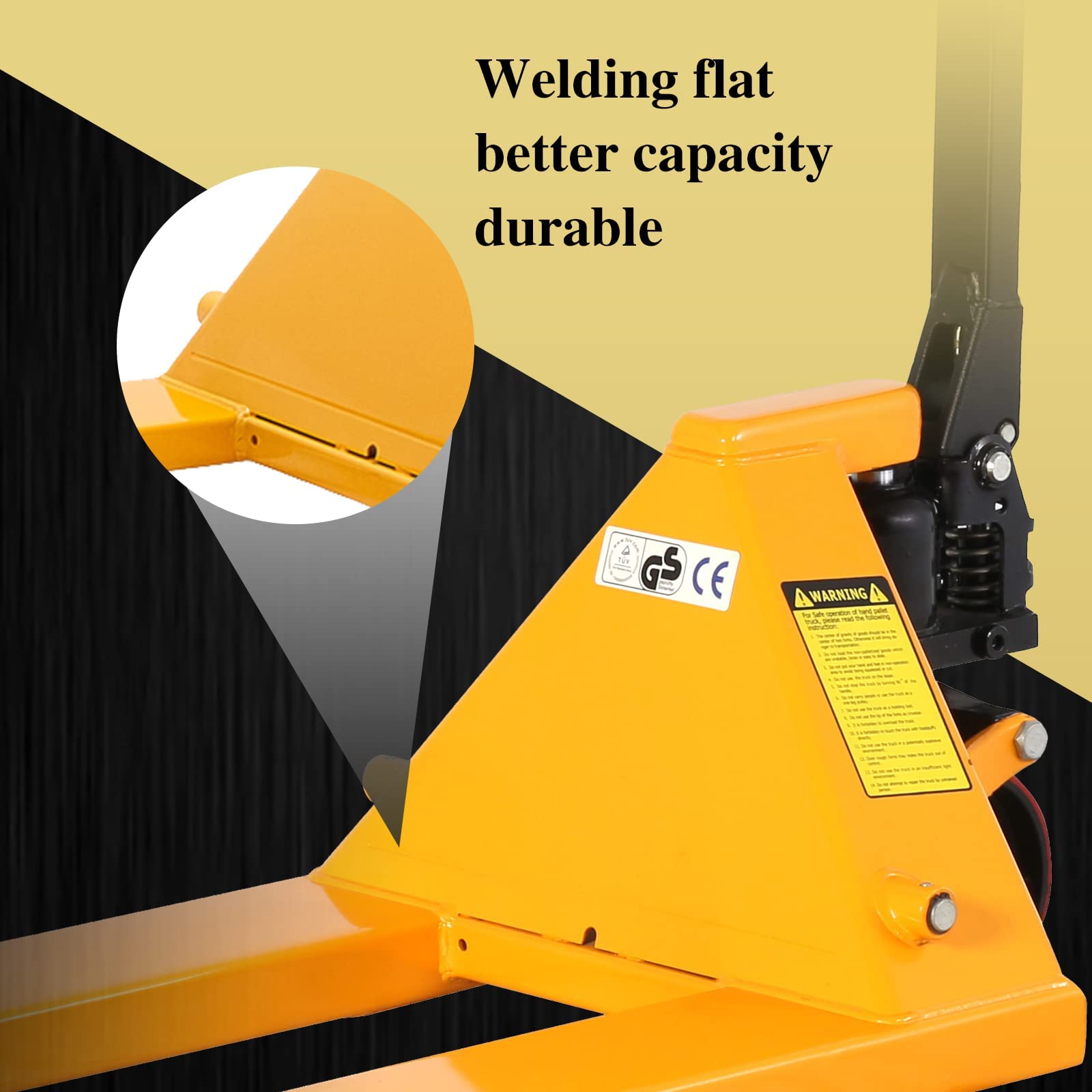 Aequanta Manual Pallet Jack Industrial Hand Pallet Truck 48" Lx21'' W Forks 5500lbs Capacity