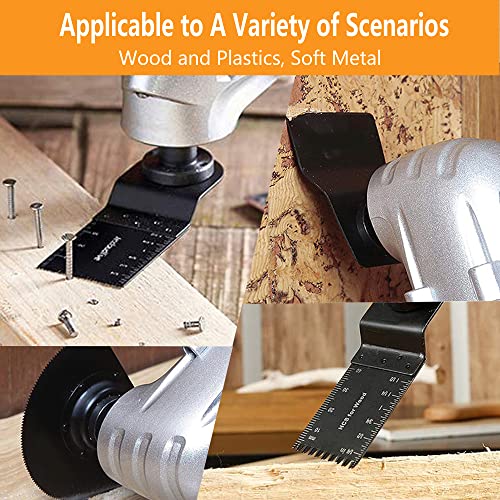 50 Pack Oscillating Saw Blades, Universal Quick Release Multi Tool Blades Kits, Sanding Set, Multitool Blades Fit for Black & Decker Porter Cable Dewalt Chicago Rockwell Makita Craftsman