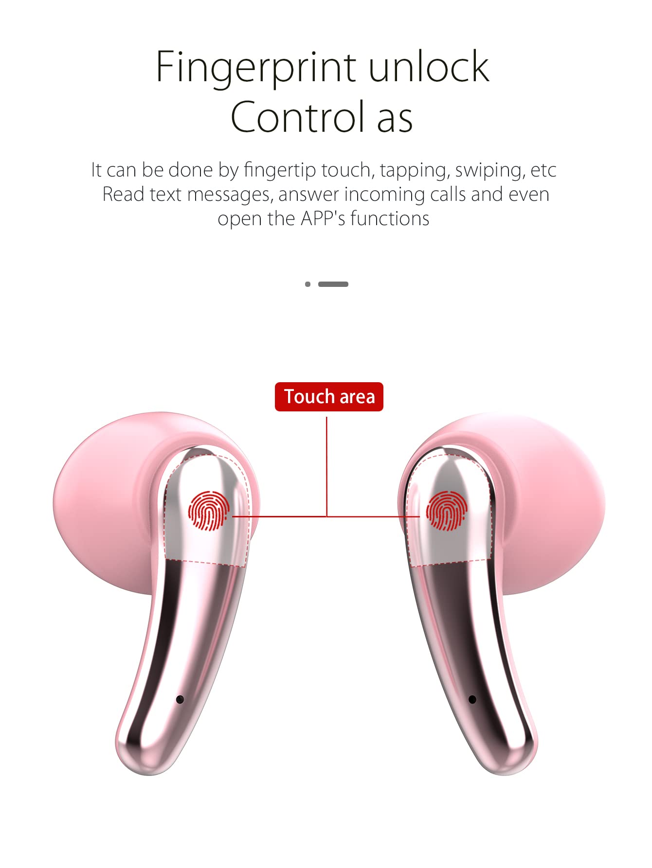 Aresrora Wireless Earbuds,TWS Bluetooth 5.1 in-Ear Headphones,TWS Wireless Earbuds with Type-c Charging Interface,Touch Control Earphones and Hi-Fi Stereo Sound Headset for iPhone and Android (Blue)