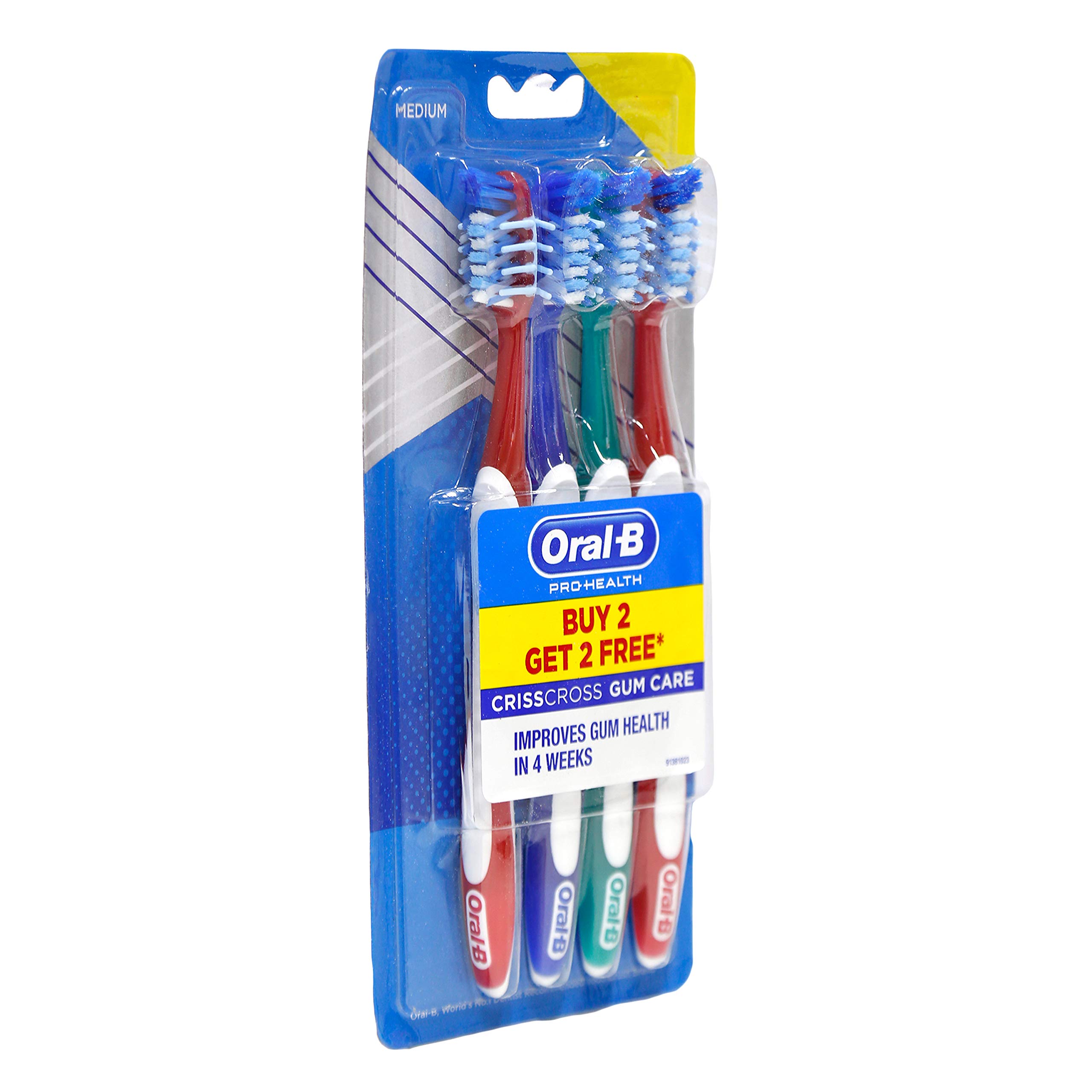 Oral-B Pro-Health Gum Care Toothbrush, Medium, (Buy 2 Get 2 Free)