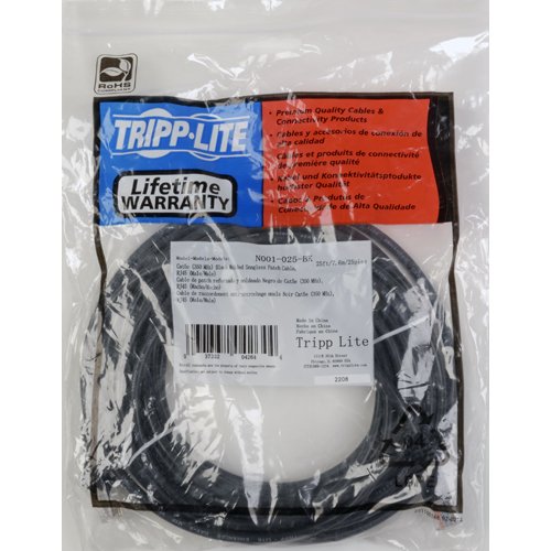 Tripp Lite Cat5e 350MHz Snagless Molded Patch Cable (RJ45 M/M) - Black, 7-ft.(N001-007-BK)