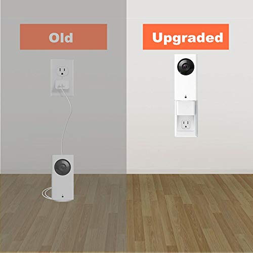 Wall Mount Compatible with Wyze Cam 1080p HD Camera, Compatible with Wyze Cam Pan, 360 Degree Swivel AC Outlet Wall Plug Mount Stand Holder Bracket (2 Pack)