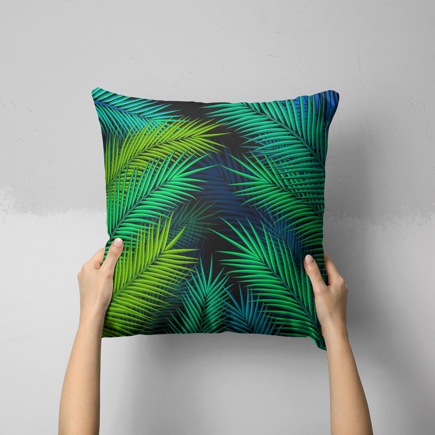 iiRov Summer Design Ink-Fuzed Decorative Throw Pillow - Retro Summer Jungle v1