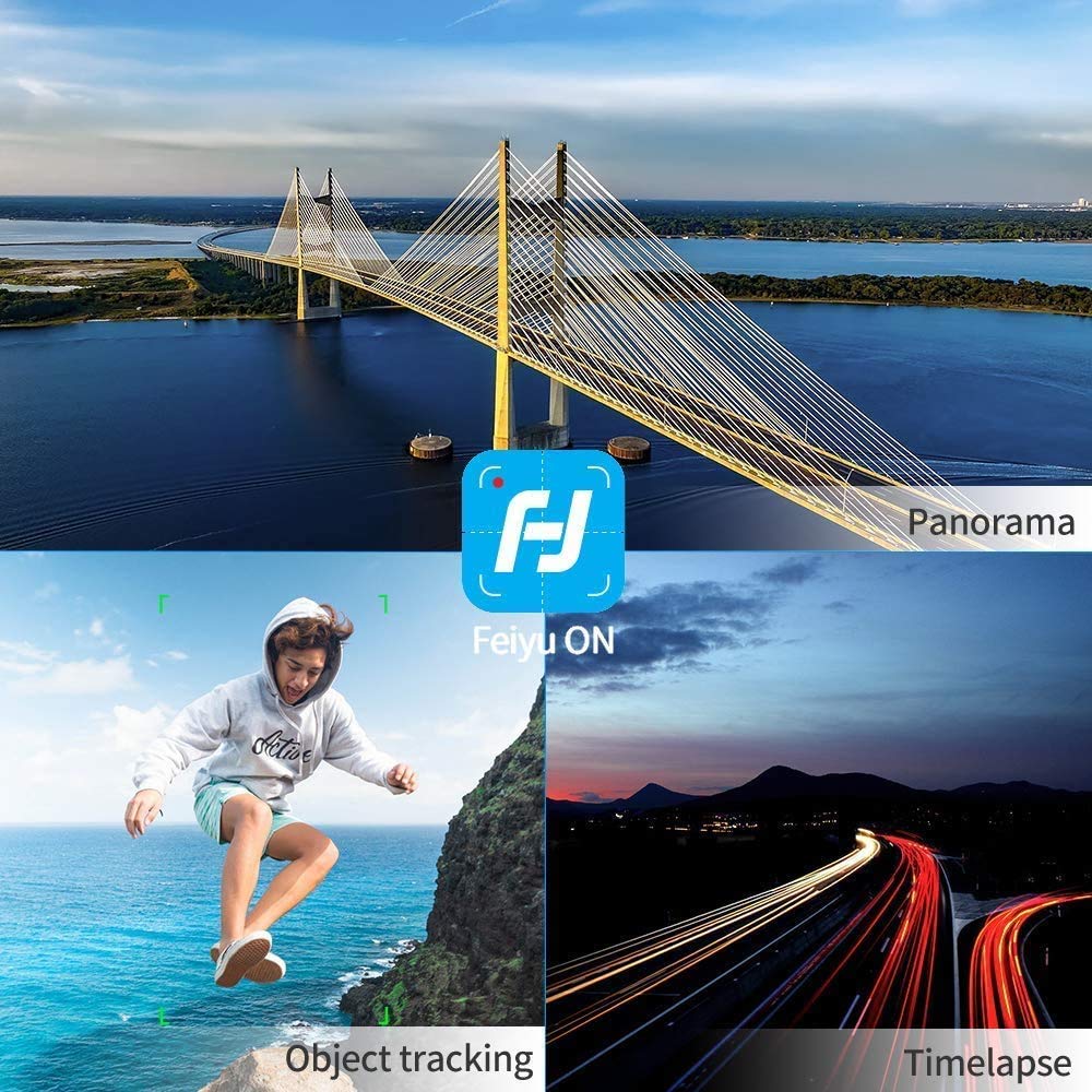 3-Axis Action Camera Gimbal Stabilizer for GoPro Hero 8/7/6/5, WiFi Connection, Handheld Gimbal Selfie Stick for SJCAM YI-CAM, 18cm Extendable Pole Portrait Mode with Tripod FeiyuTech Vimble 2A