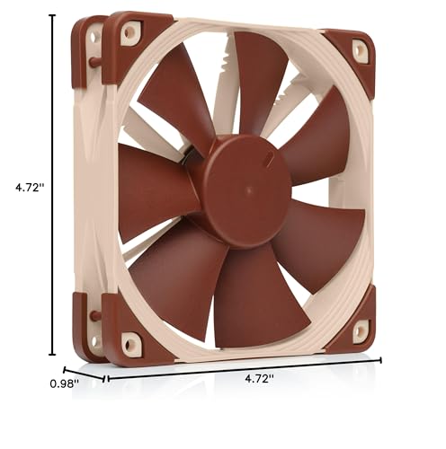 Noctua NF-F12 5V, Premium Quiet Fan with USB Power Adaptor Cable, 3-Pin, 5V Version (120mm, Brown)