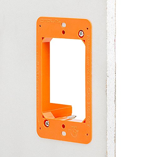 Cmple - Low Voltage Mounting Bracket 1 Gang Multipurpose Drywall Mounting Wall Plate Bracket β Single Gang
