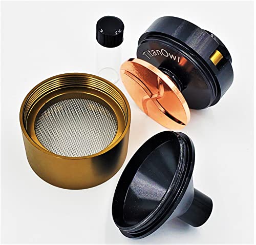 Coarse to Fine Spice Mill, Black and Gold Color
