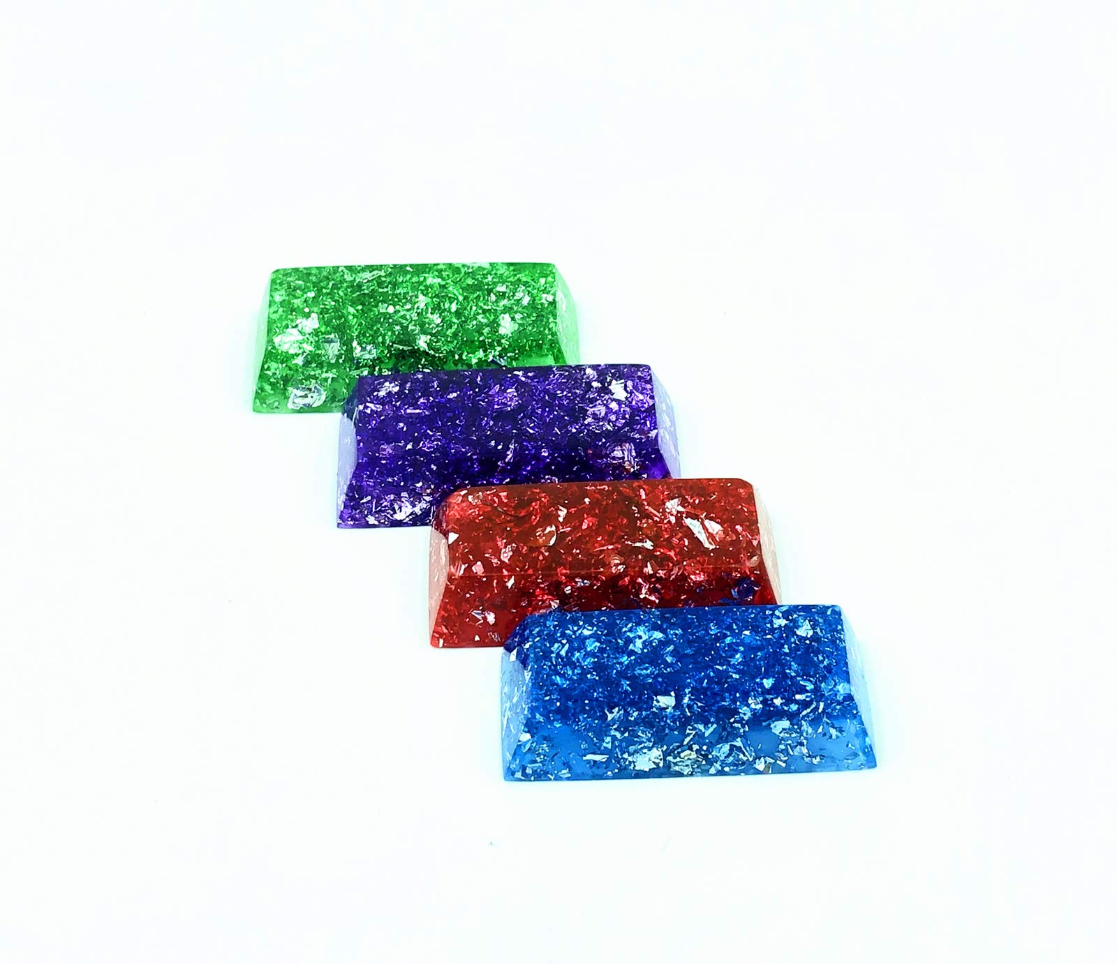 Handmade 2.25u Enter Keycap Thick Resin Translucidus Backlit Key Cap OEM Profile for Cherry MX Gaming Mechanical Keyboard (Blue)