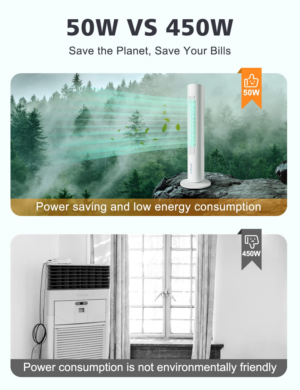 3-In-1 Evaporative Air Cooler,1S Cooling Tower Fan w/Remote Control & 65dB, Portable Air Cooler w/Cooling Mode, Evaporative Cooler w/60° Oscillation, Personal Cooling Fan for Home Office, 4 Ice Packs