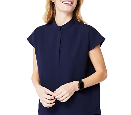 FIGS Rafaela Oversized Scrub Top for Women β Navy Blue, M