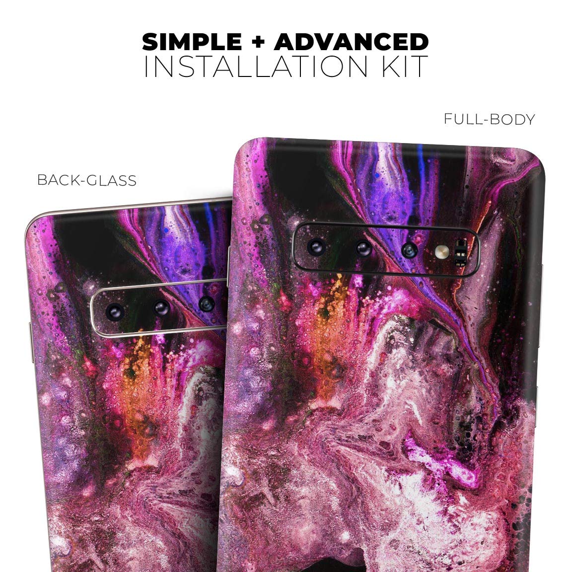 DesignSkinz Liquid Abstract Paint V70 Protective Vinyl Decal Wrap Skin Cover Compatible with The Samsung Galaxy S20 (Screen Trim & Back Glass Skin)