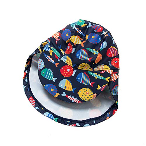 upandfast Baby Boy Swimsuit One-Piece Rash Guard Infant Sun Protection Swimwear (6-9 Months, Colorful Fish)
